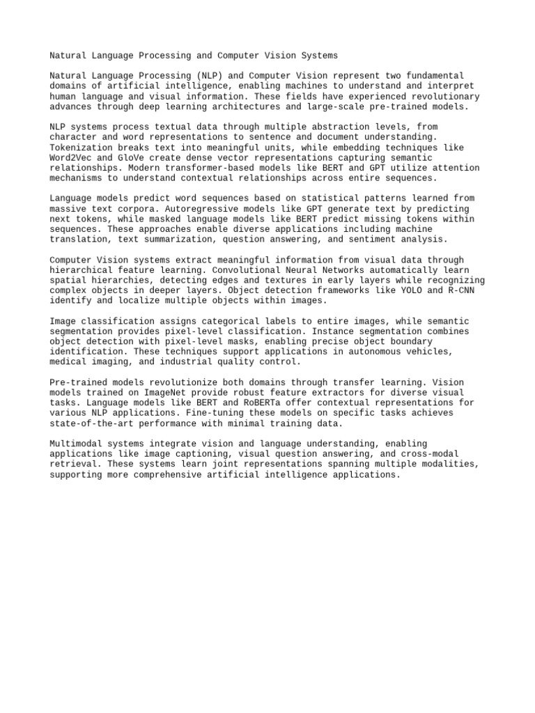 04 NLP Computer Vision Systems | PDF | Computer Vision | Cognition