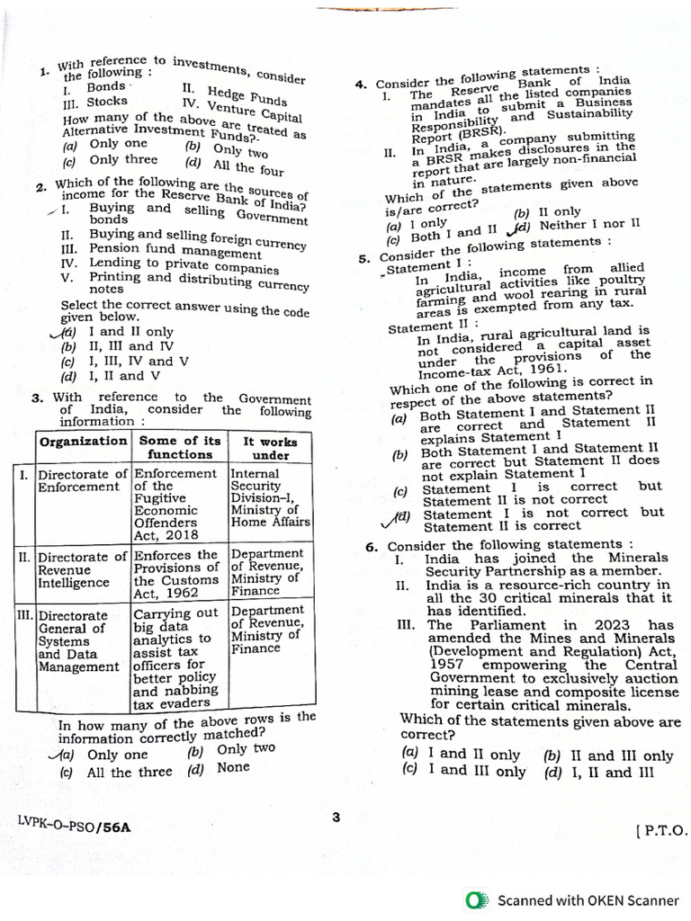 Upsc Cse Pre Paper I Gs | PDF