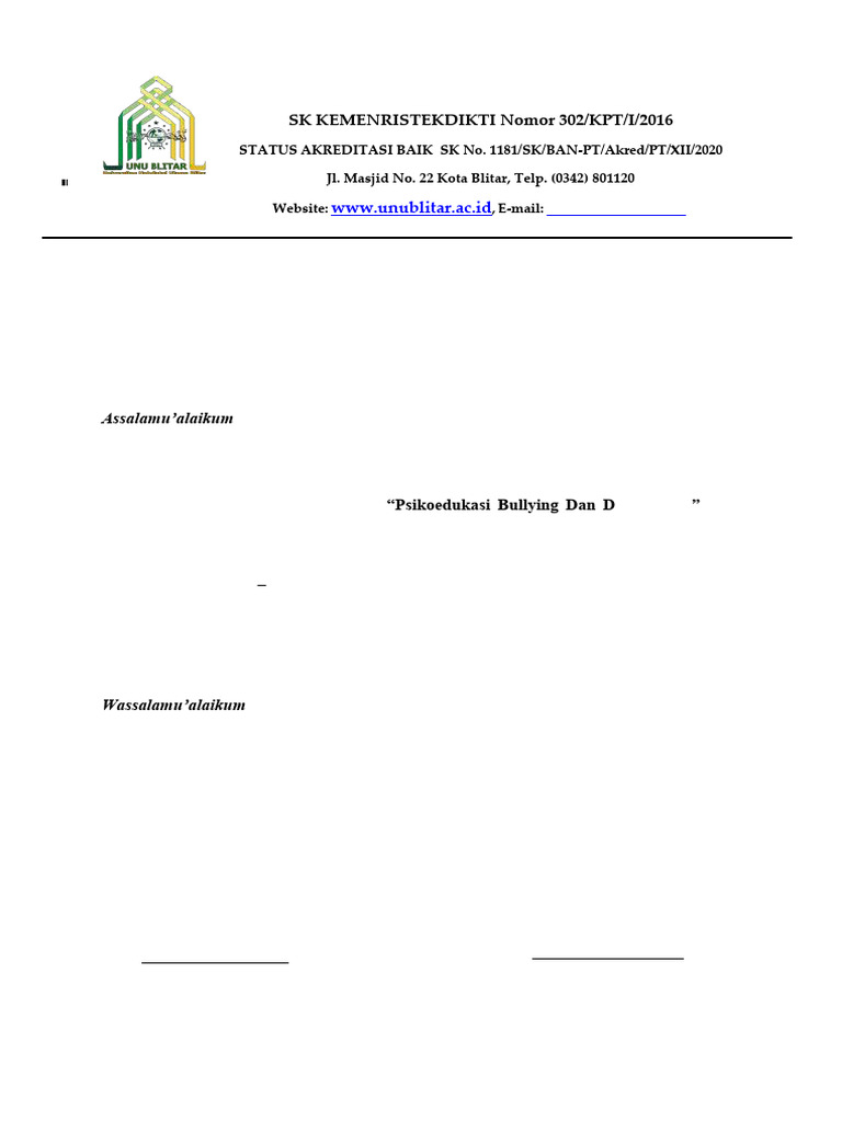 Surat Peminjaman Proyektor Inkom 4 | PDF