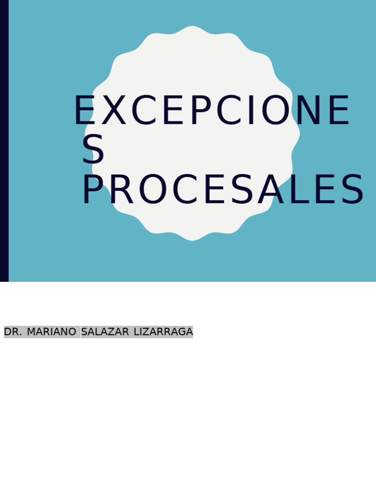 Excepciones Procesal Civil II | PDF | Ley procesal | Jurisdicción