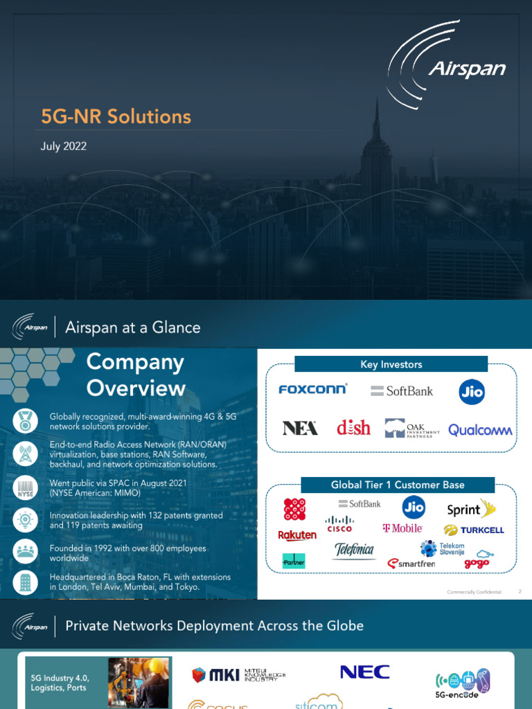 Airspan 5G Product Overview - Jul2022S | PDF