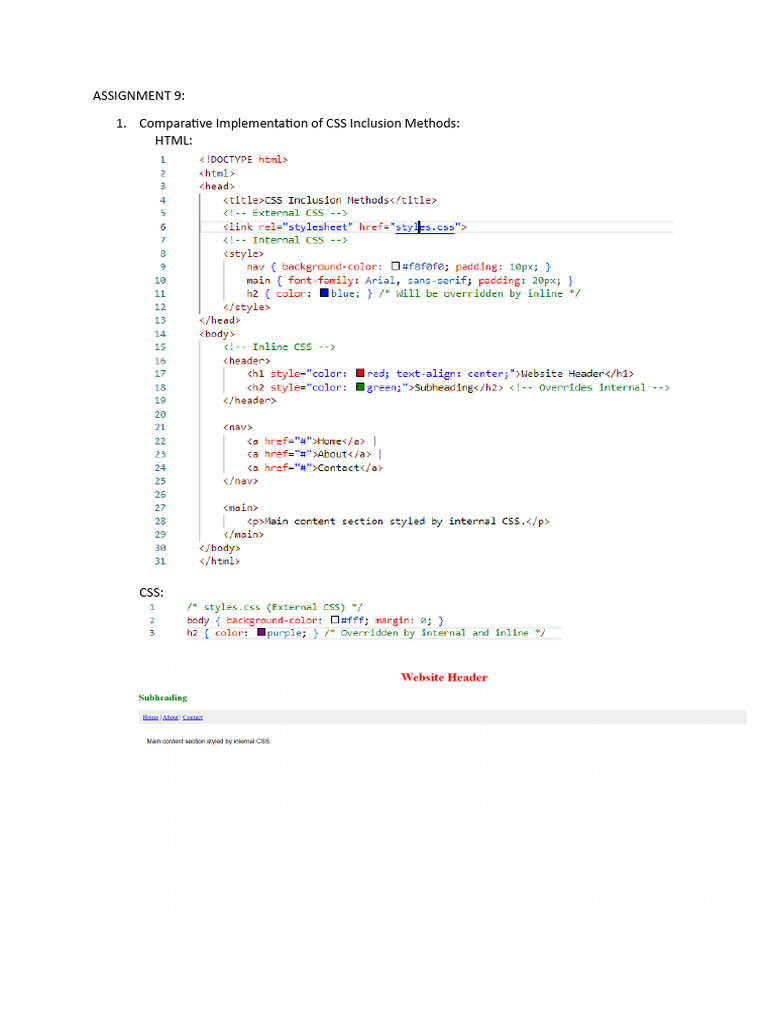 Web Assignment 9 | PDF