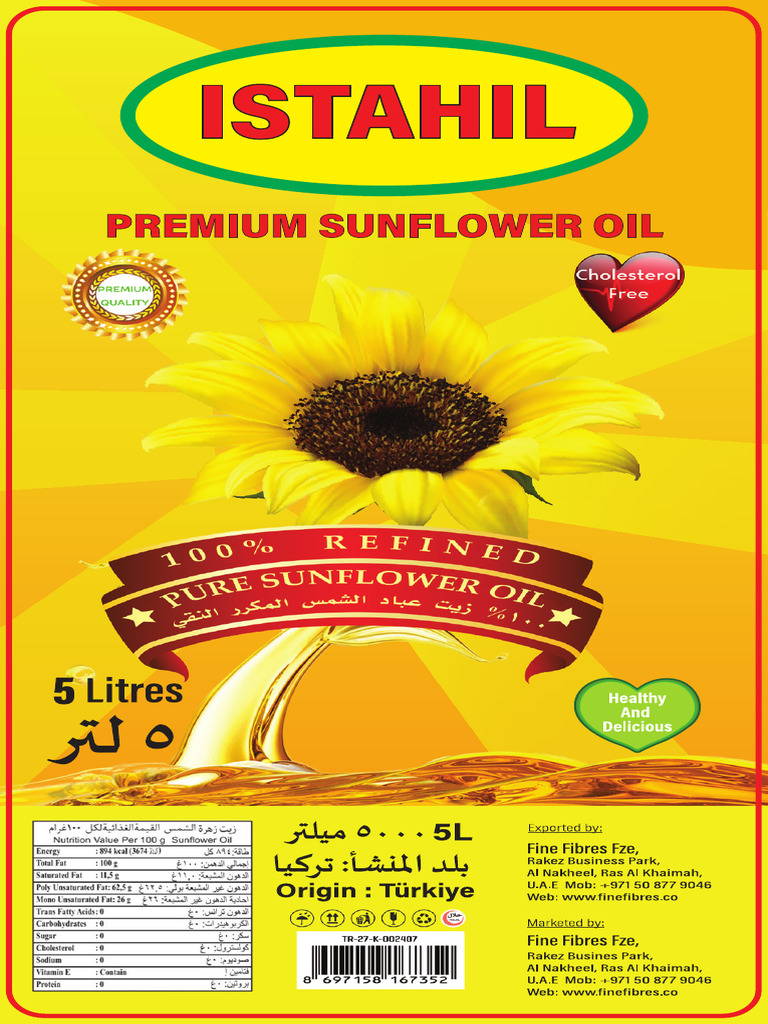 Sunflower Oil 5 LTR Turkey | PDF