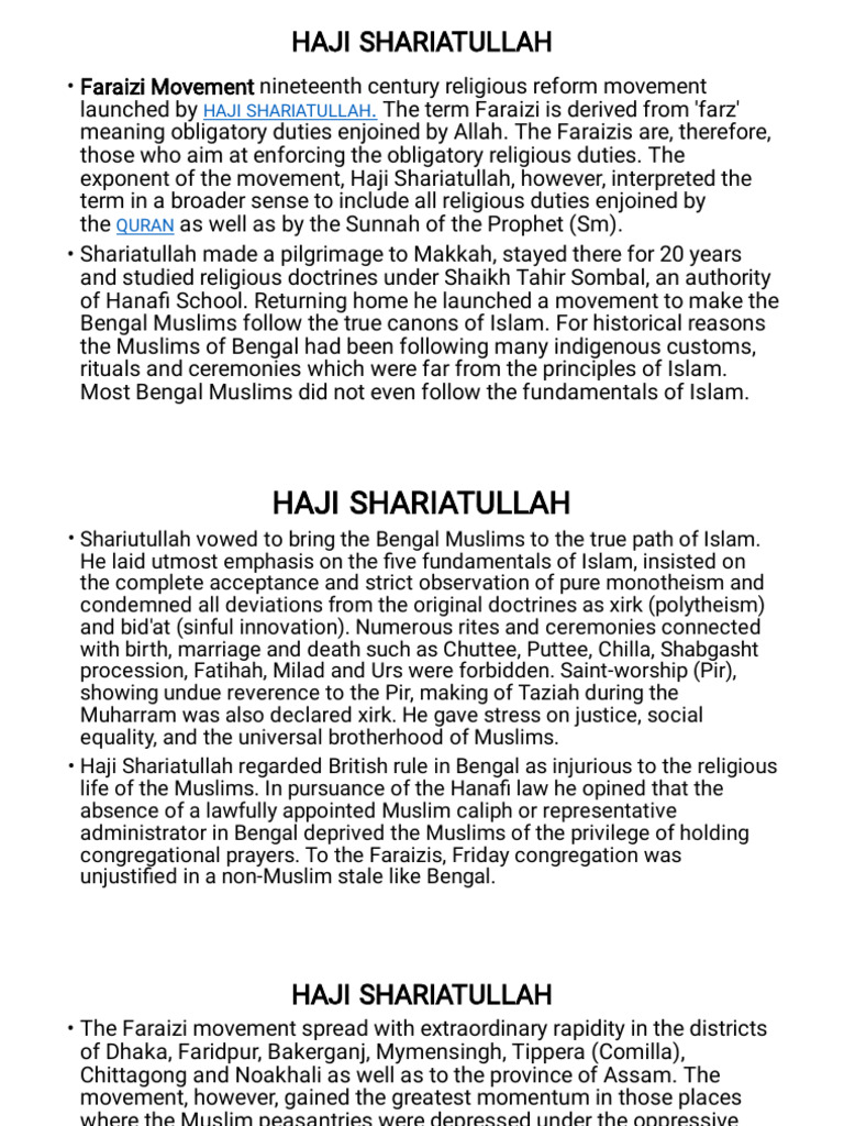 01share - Haji Shariatullah Farayezi Movement PDF | PDF | Abrahamic ...