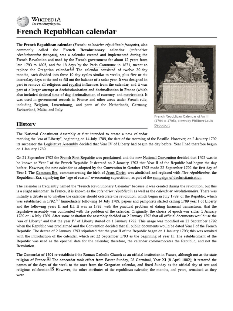 French Republican Calendar | PDF