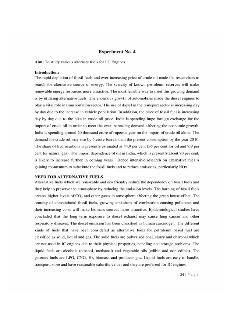 Advanced IC Engine Lab Manual | PDF