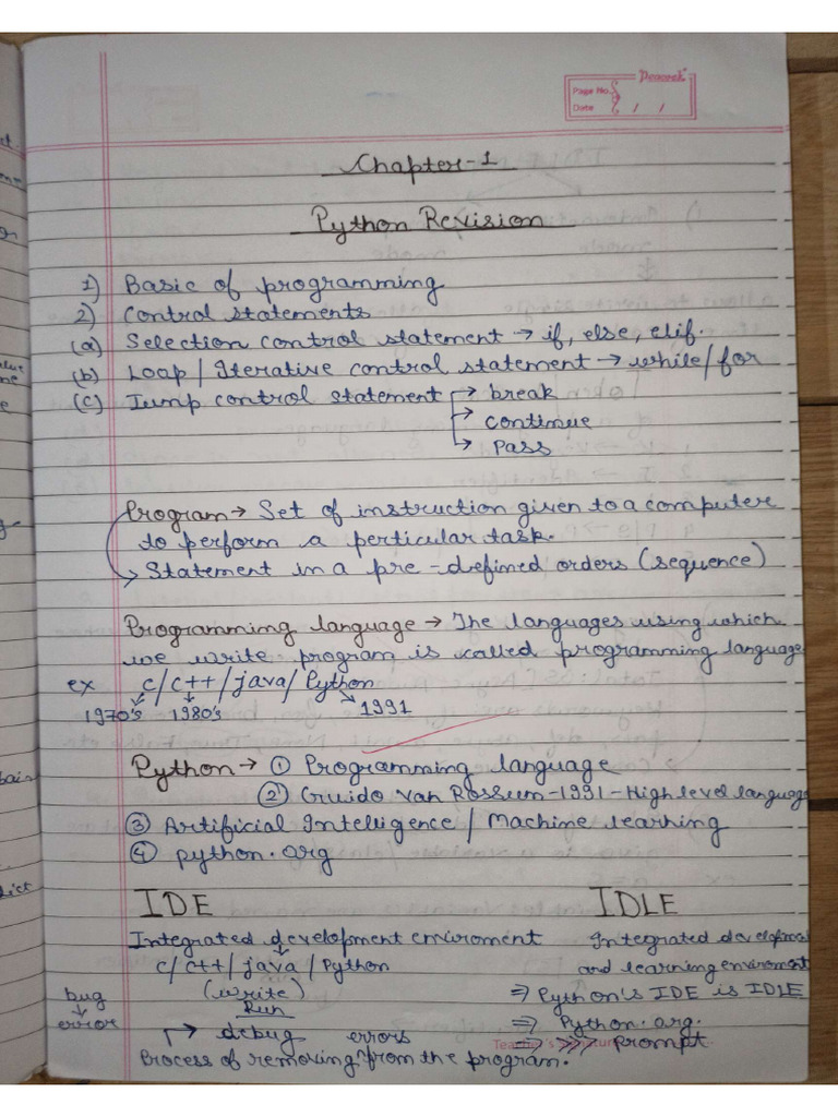 Python Revision | PDF