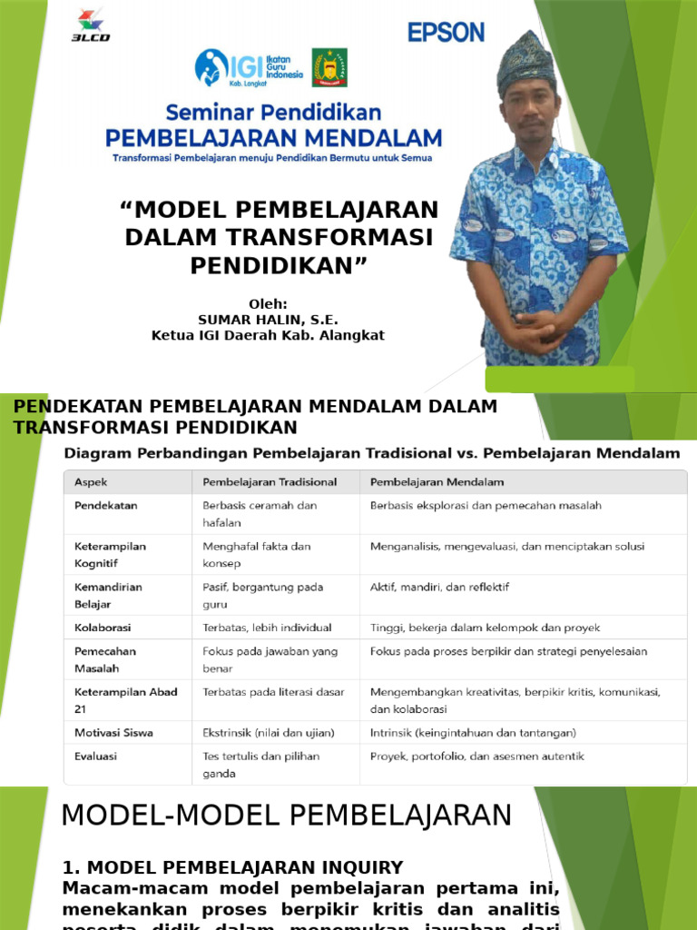 Model Pembelajaran Dalam Transformasi Pendidikan | PDF