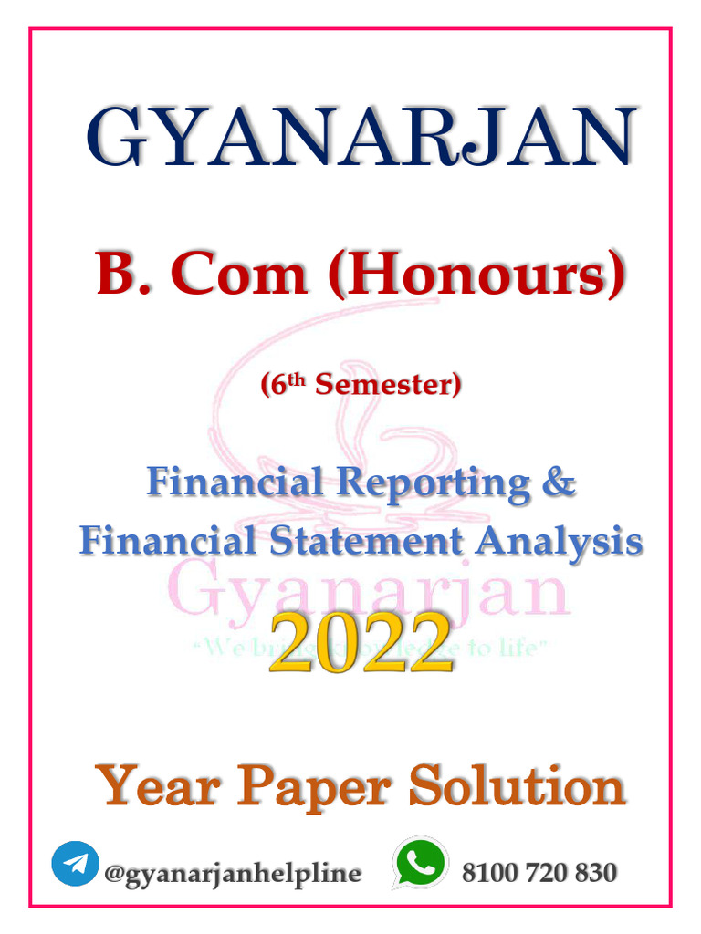 2022-2024 FRFSA(Hon) Solve (1) | PDF | Equity (Finance) | Dividend