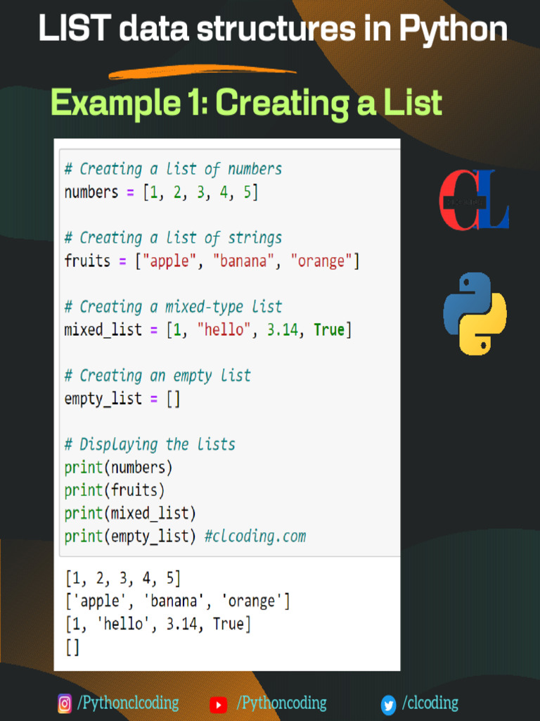 LIST Data Structure in Python | PDF