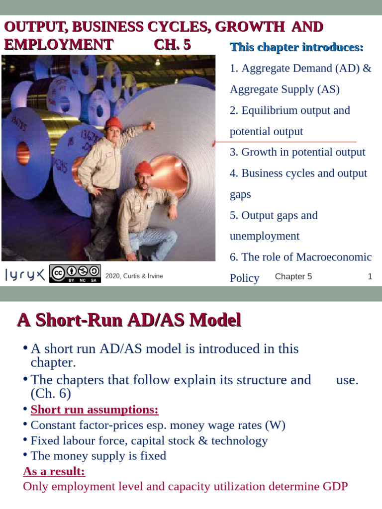 AD/AS Model: Business Cycles & Output | PDF | Aggregate Demand | Long ...