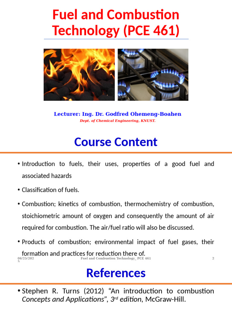 PCE 461 - Fuel & Combustion Technology - 2023 - 1 | PDF | Natural Gas Processing | Natural Gas