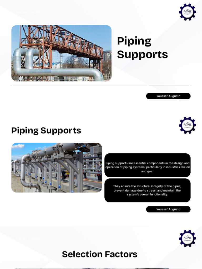 Piping Supports | PDF | Pipe (Fluid Conveyance) | Applied And Interdisciplinary Physics