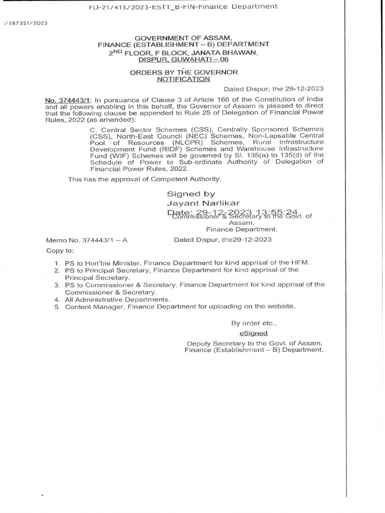 Amendment of DFP Rules 0001 | PDF