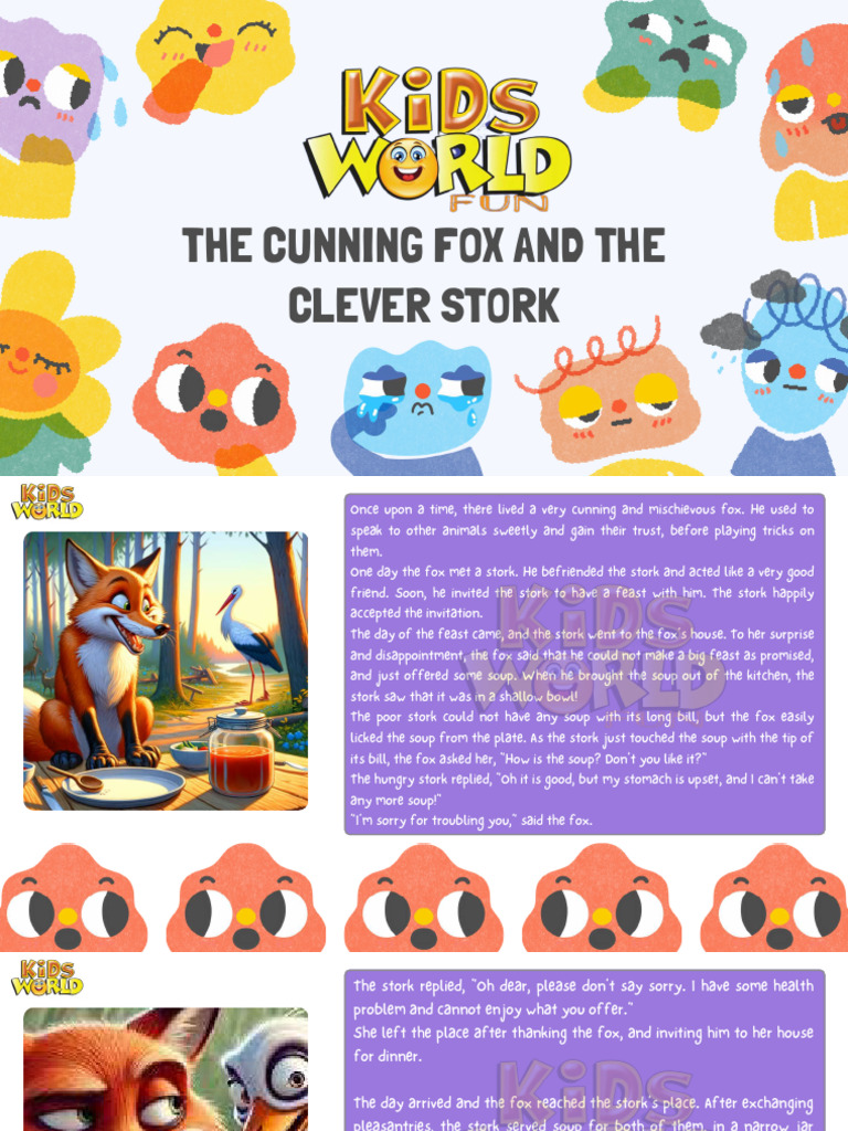 The Cunning Fox and The Clever Stork | PDF