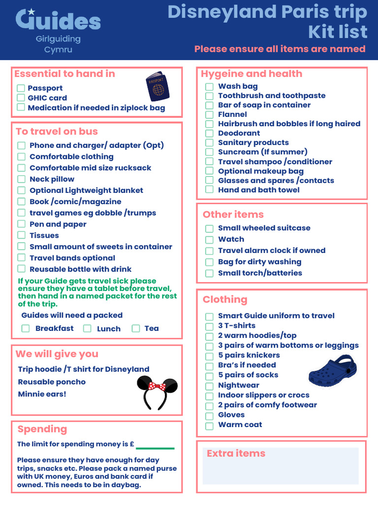 Guides Disneyland Paris Kit List | PDF | Clothing