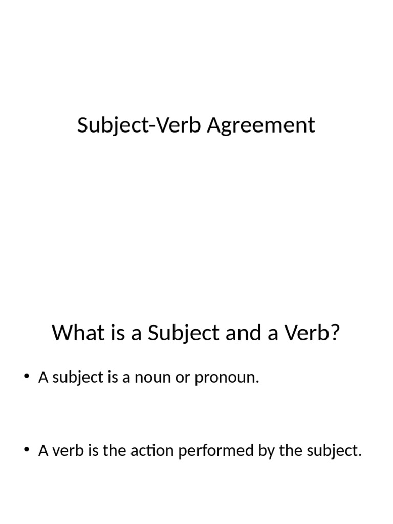 Subject Verb Agreement | PDF | Grammatical Number | Verb