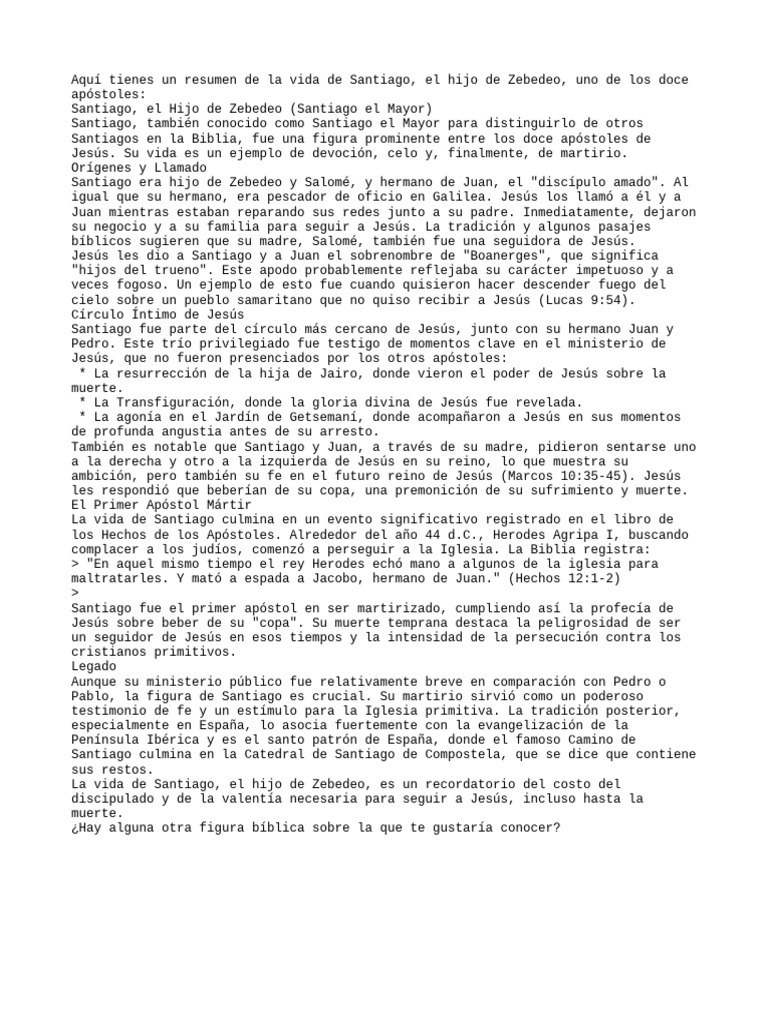 SSN Tiago | PDF | Juan el apóstol | Jesús