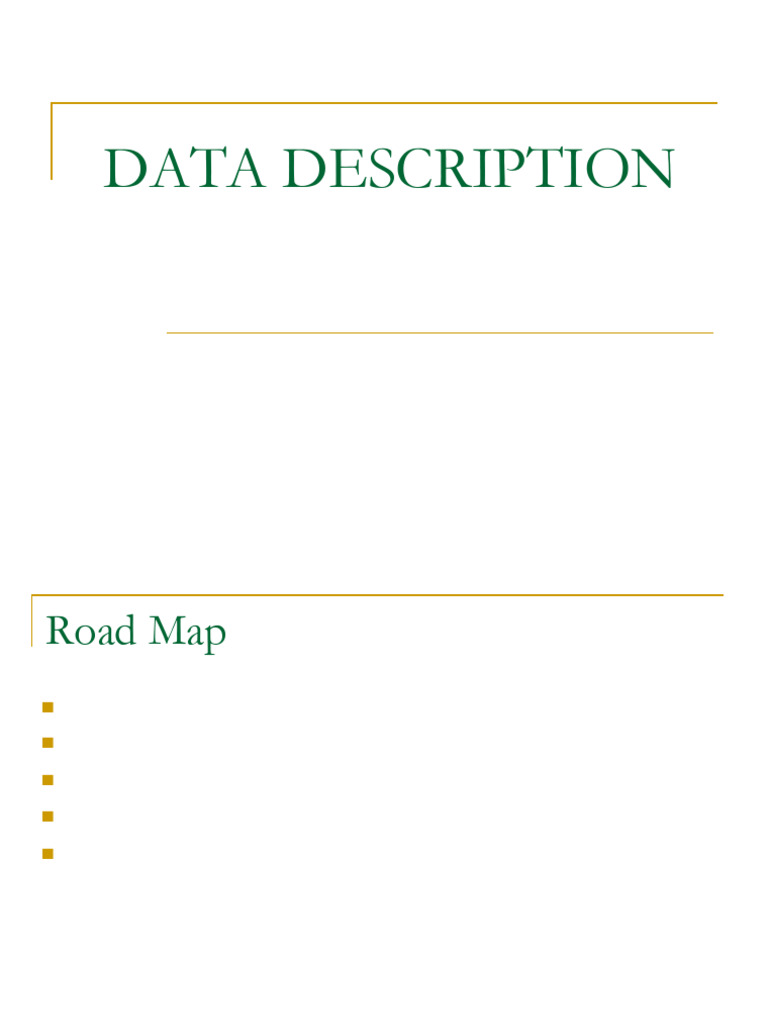 Lecture 2-Data Description | PDF | Variance | Quartile