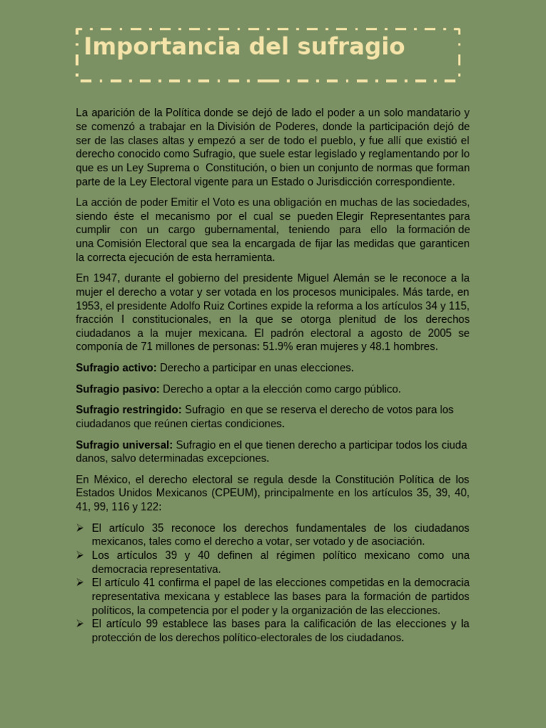 Sufragio | PDF | Elecciones | Sufragio