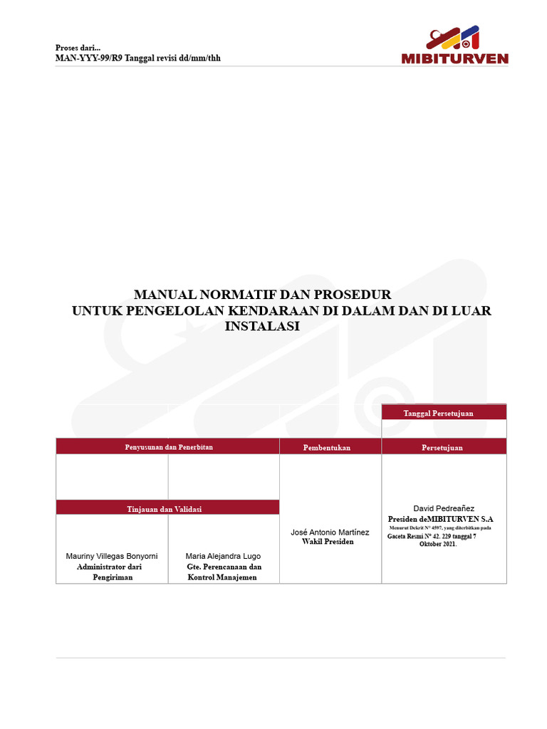 Manual Penggunaan Kendaraan | PDF