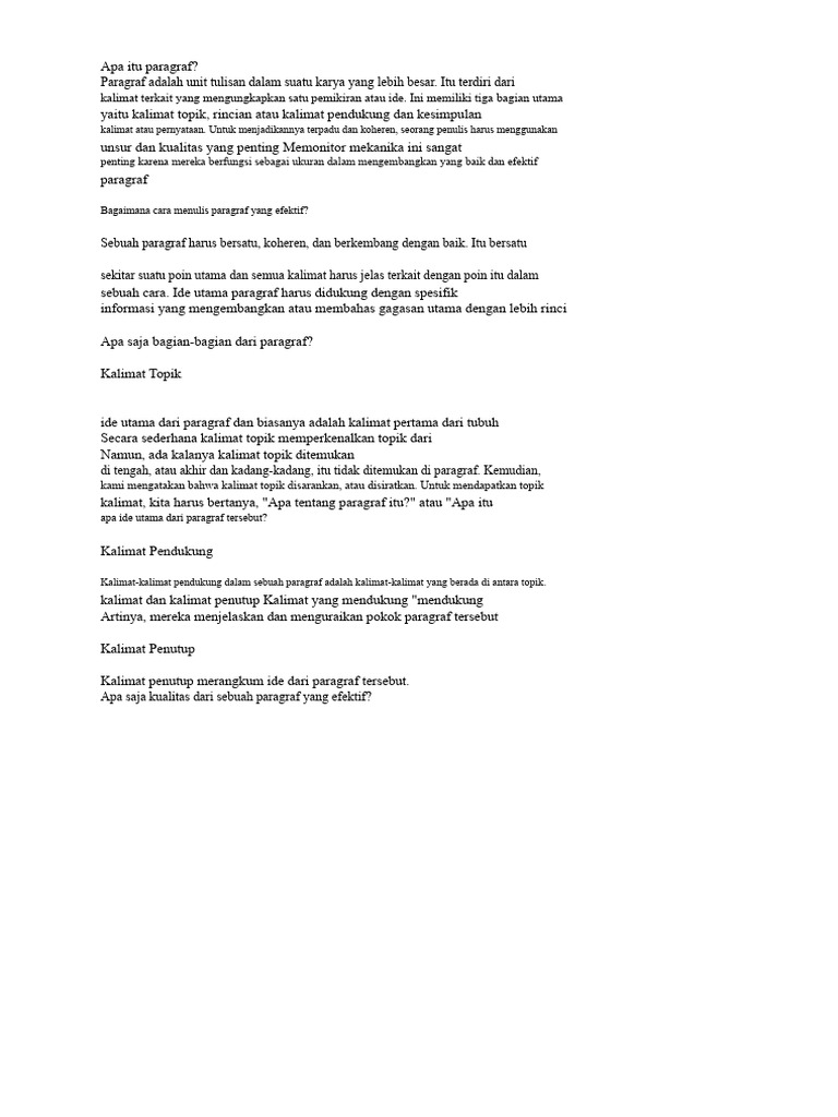 Apa Itu Paragraf | PDF