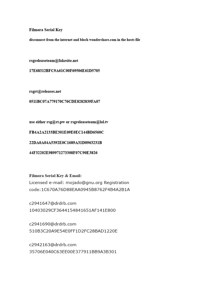 Filmora Serial Key | PDF