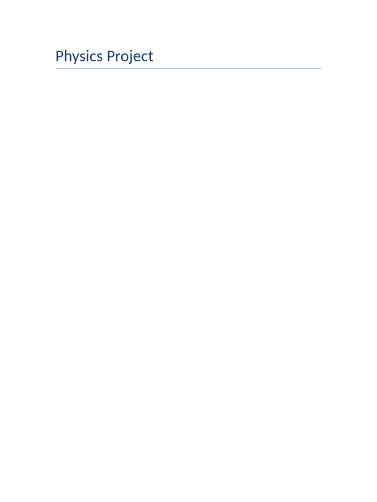 Physics Project Clean Editable | PDF