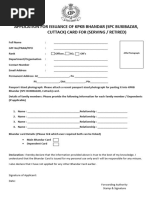 KPKB Canteen Card Form | PDF | Refrigerator