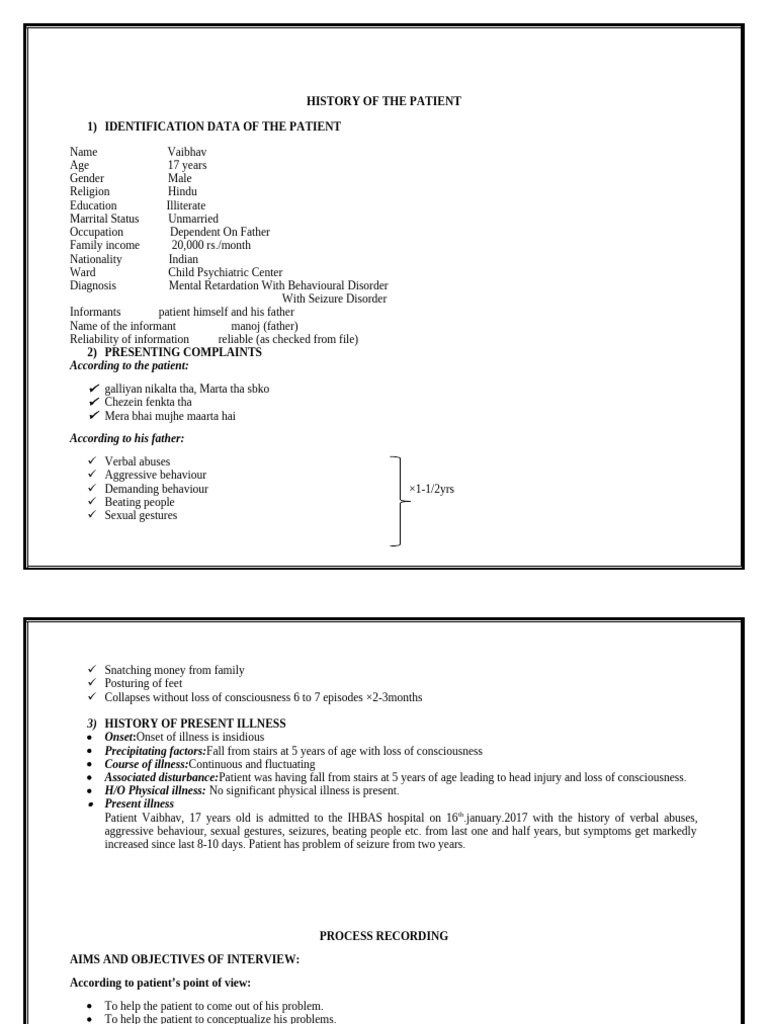 Process Recording 5 | PDF | Mental Disorder | Psychiatry