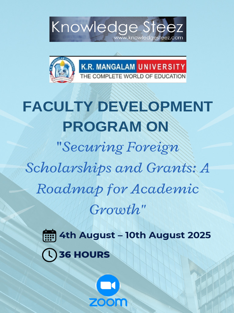 Faculty Program: Securing Scholarships | PDF | Doctor Of Philosophy