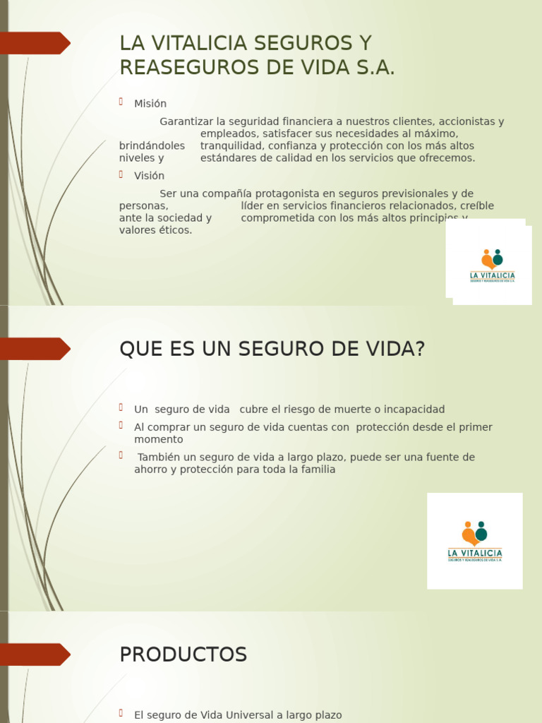 La Vitalicia Seguros y Reaseguros de Vida S | PDF