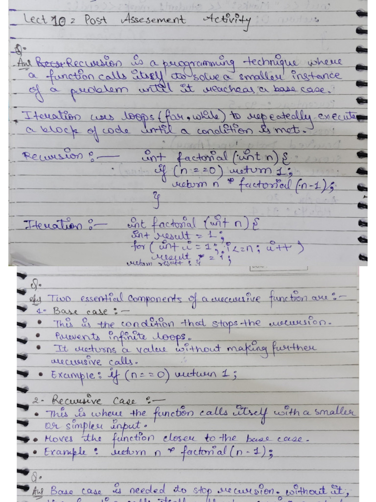 Lect 10 Post Assessment | PDF