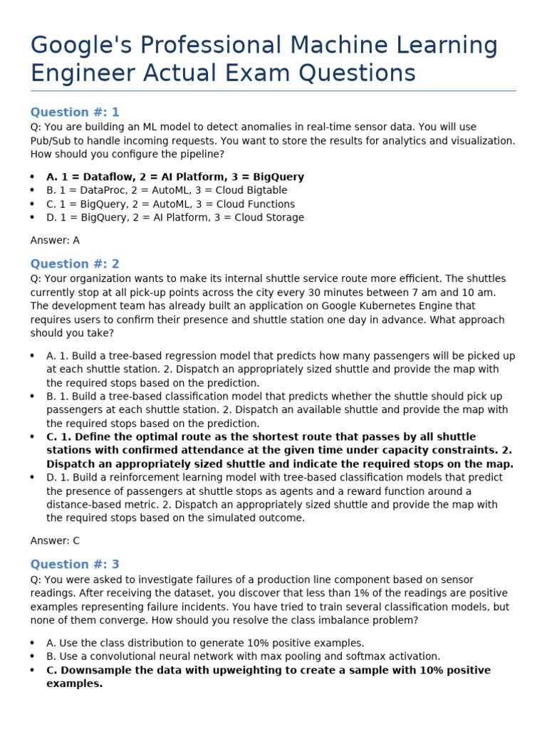 Professional Machine Learning Engineer | PDF | Receiver Operating ...