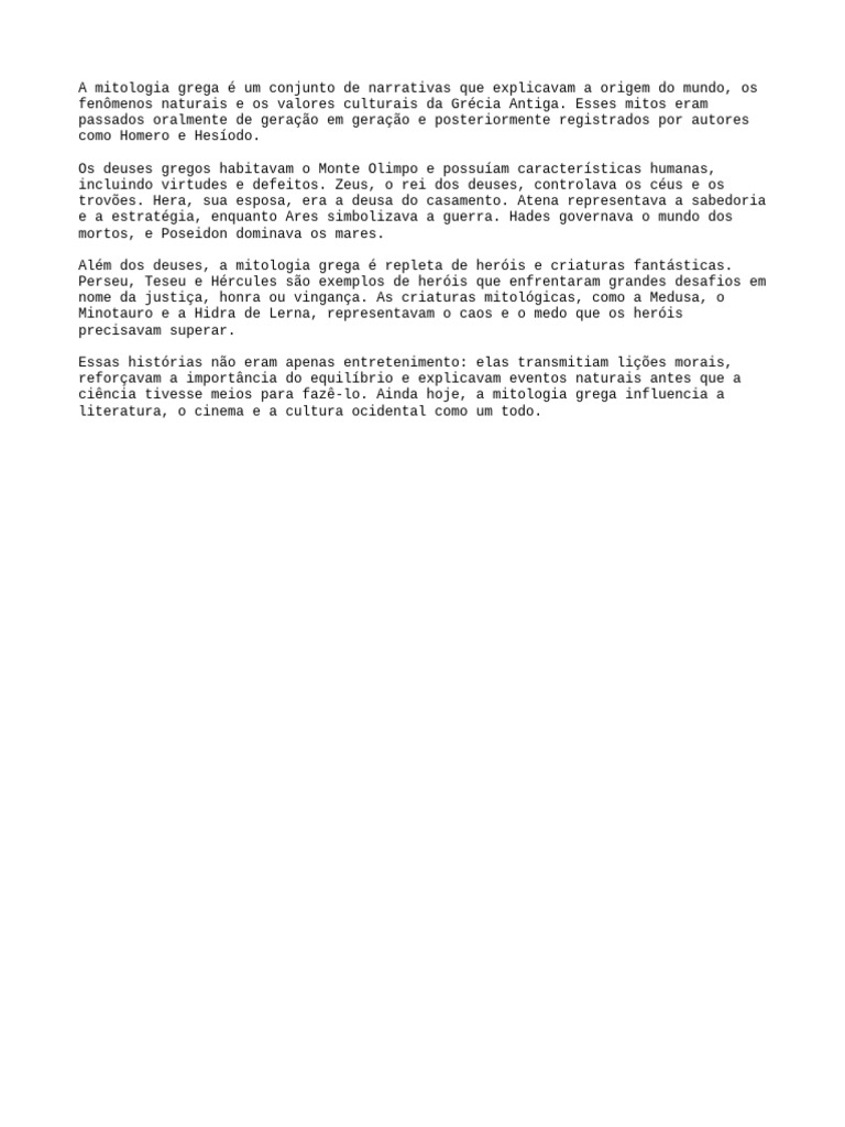 Mitologia Grega | PDF