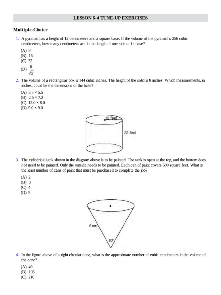 Geometry Volumes | PDF