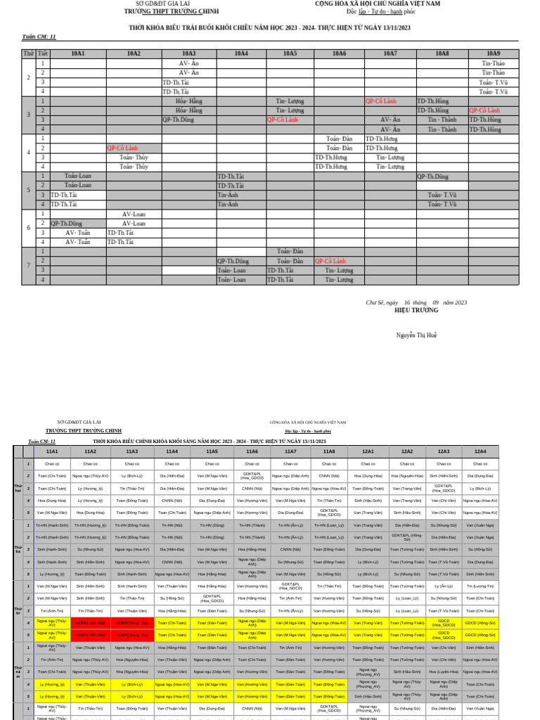 TKB Cksang TB Chieu Tuan 11 | PDF
