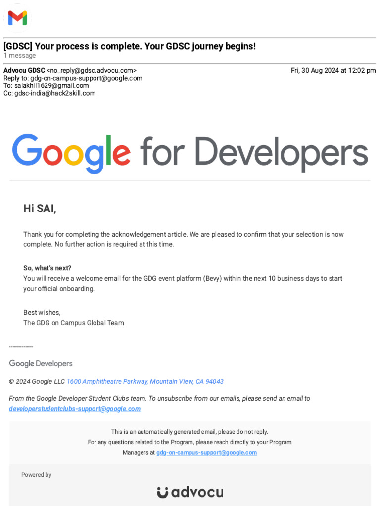 GDSC Journey Begins 1725160196 | PDF