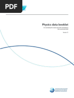Ib Physics Data Booklet 2025 | PDF | Electronvolt | Area