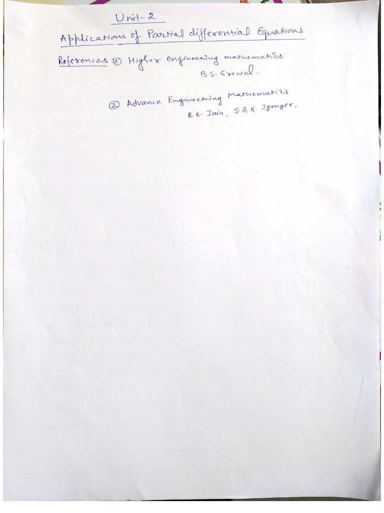 Unit 2 Applications of PDE Maths | PDF