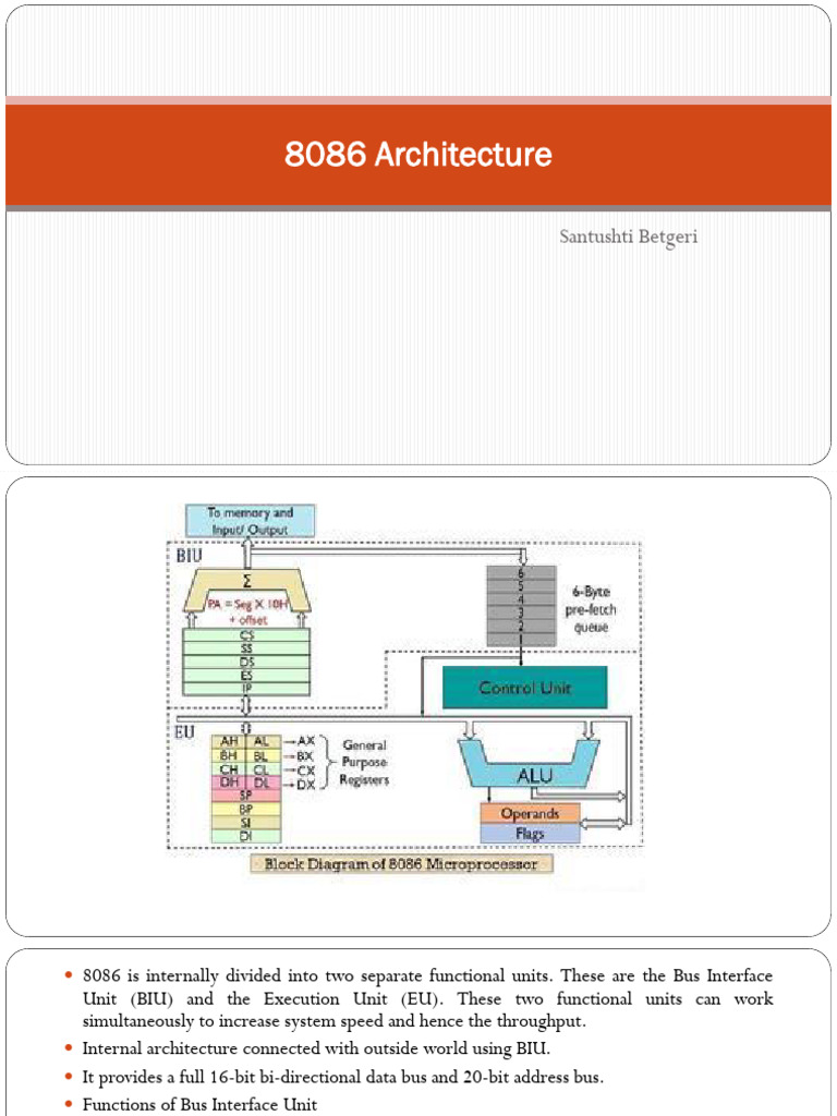 8086 Microprocessor Architecture Overview | PDF | X86 Architecture ...