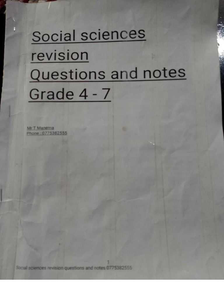 Social Science Revision Grade 4-7 PDF | PDF