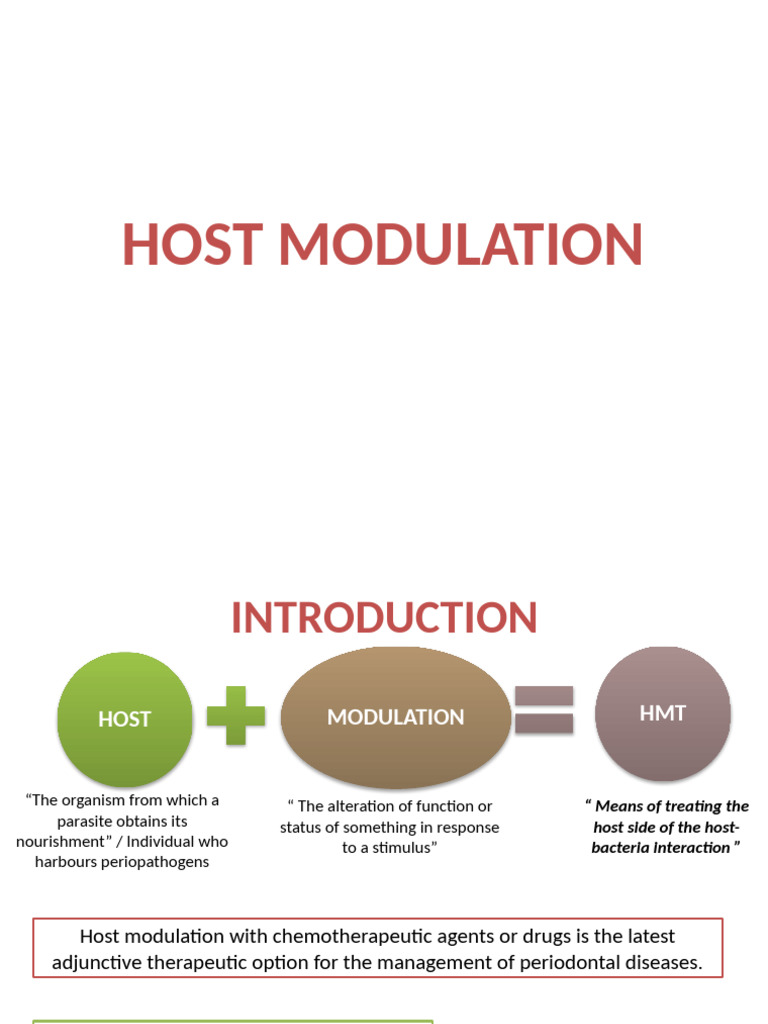 Host Modulation Therapy | PDF | Inflammation | Periodontology