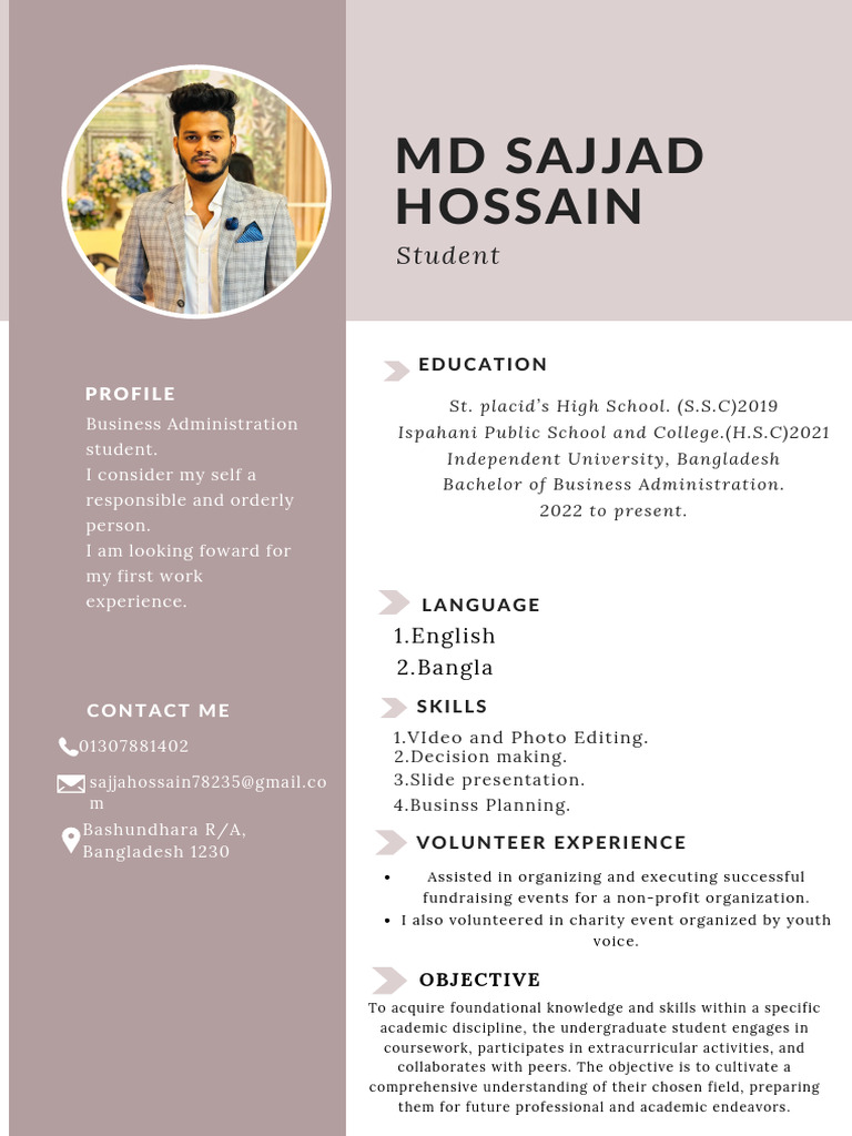 Blue Professional Modern CV Resume | PDF