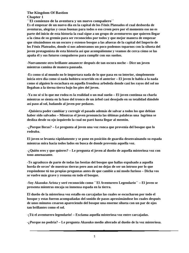 The Kingdom of Bastion Chapter 1 - New1 | PDF