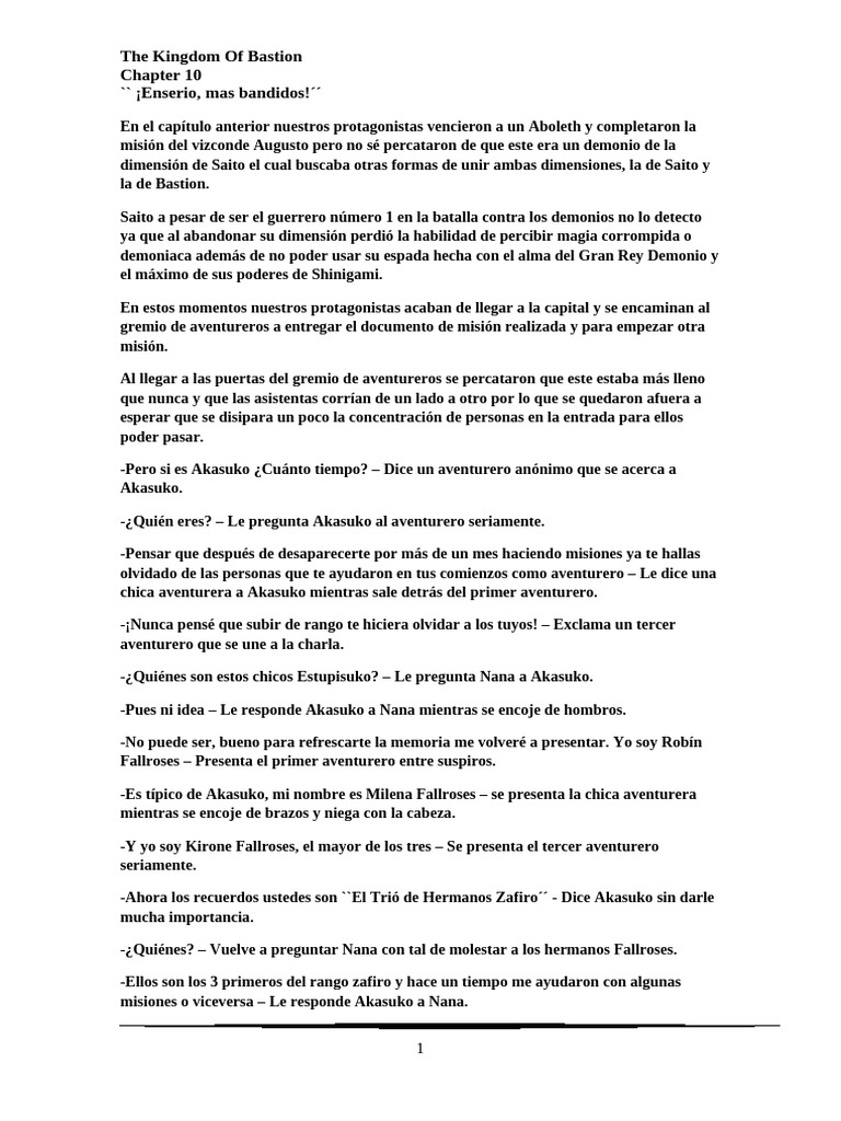 The Kingdom of Bastion Chapter 10 | PDF