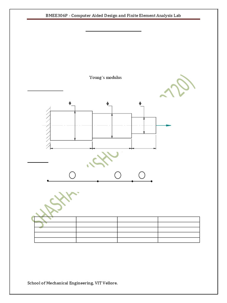 Stepped Bar Finite Element Analysis Lab | PDF | Finite Element Method ...