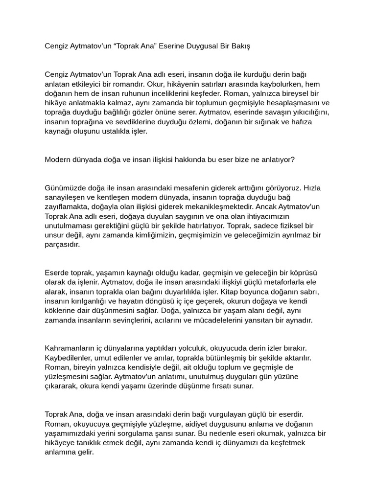 Toprak Ana | PDF