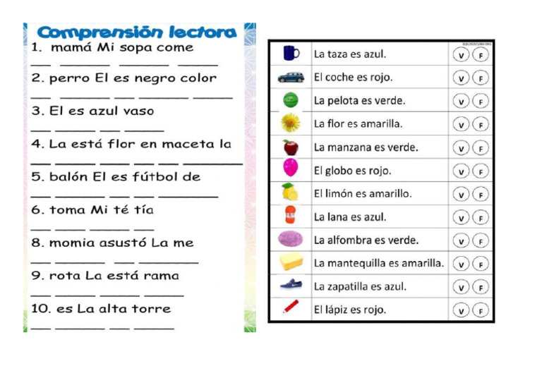 Comprension Lectora y Escritura Priemr Grado | PDF