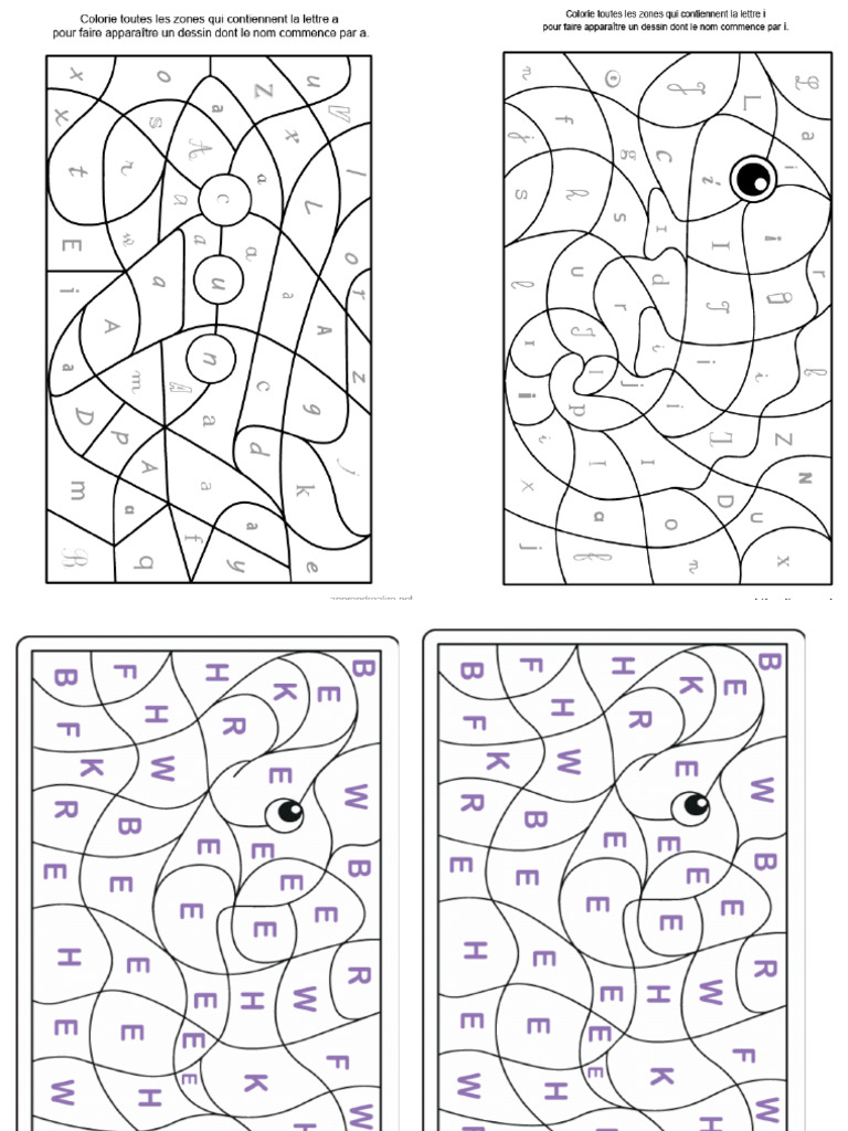 Coloriage Magique Voyelles | PDF